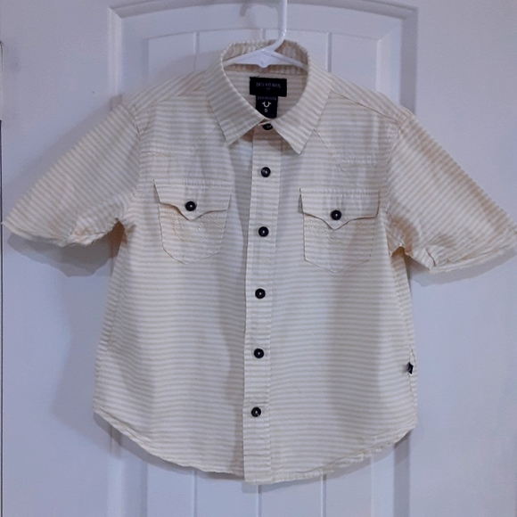 True Religion | Shirts & Tops | True Religion Cotton Ss Button Front ...